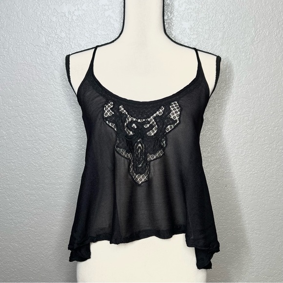 Guess | Tops | Guess Black Lace Cami Blouse | Poshmark